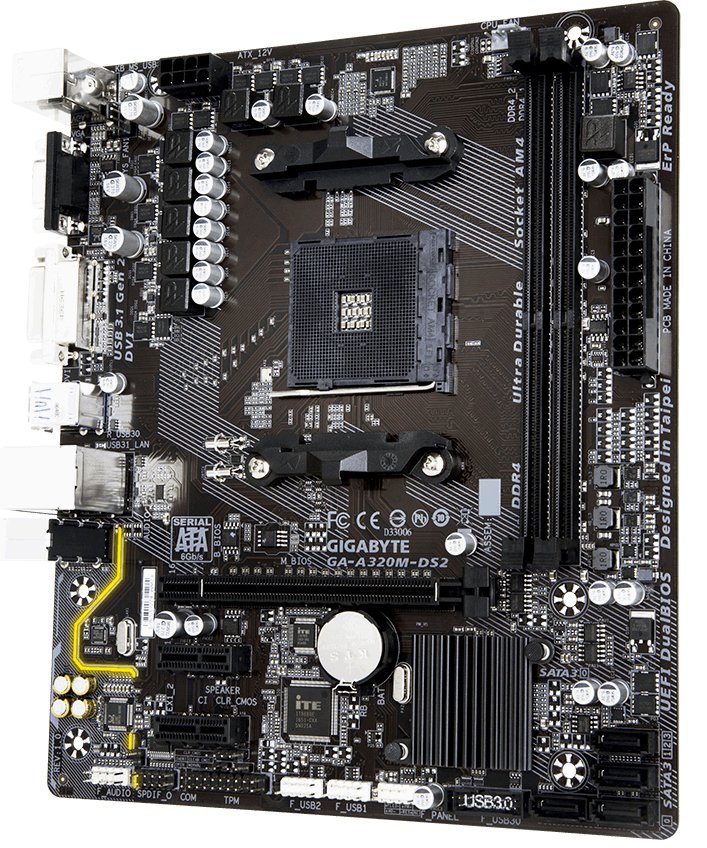 Материнская плата s-AM4 AMD A320 Gigabyte GA-A320M-DS2 mATX купить ...